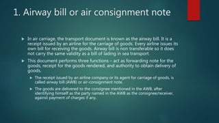 Transport documents for export and import business (International) | PPTX