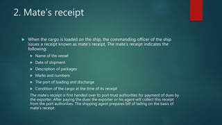 Transport documents for export and import business (International) | PPTX