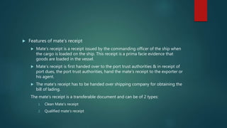Transport documents for export and import business (International) | PPTX