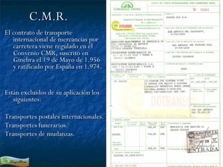 Contratos de Transporte BL-CMR | PPT