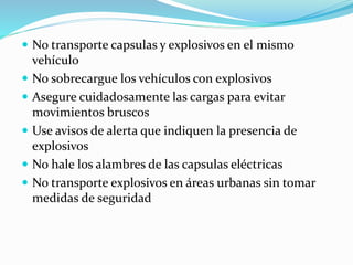Transporte de camiones de explosivos | PPTX