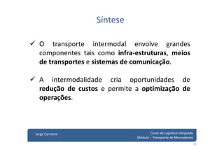 Transporte Mercadorias Intermodalidade | PDF
