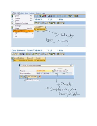 Transport Entries In A Table