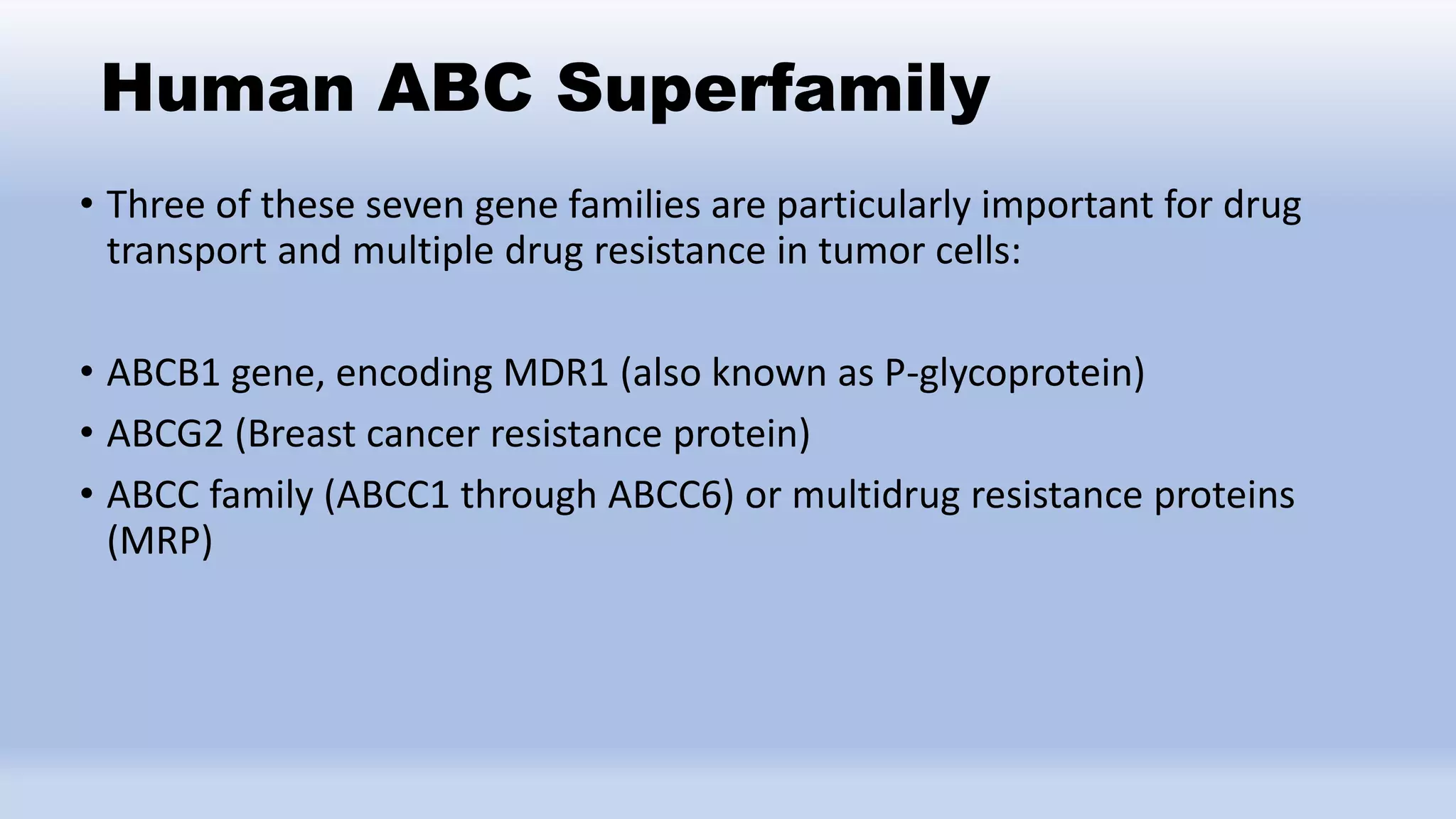 Transporter superfamilies in the human genome | PPT