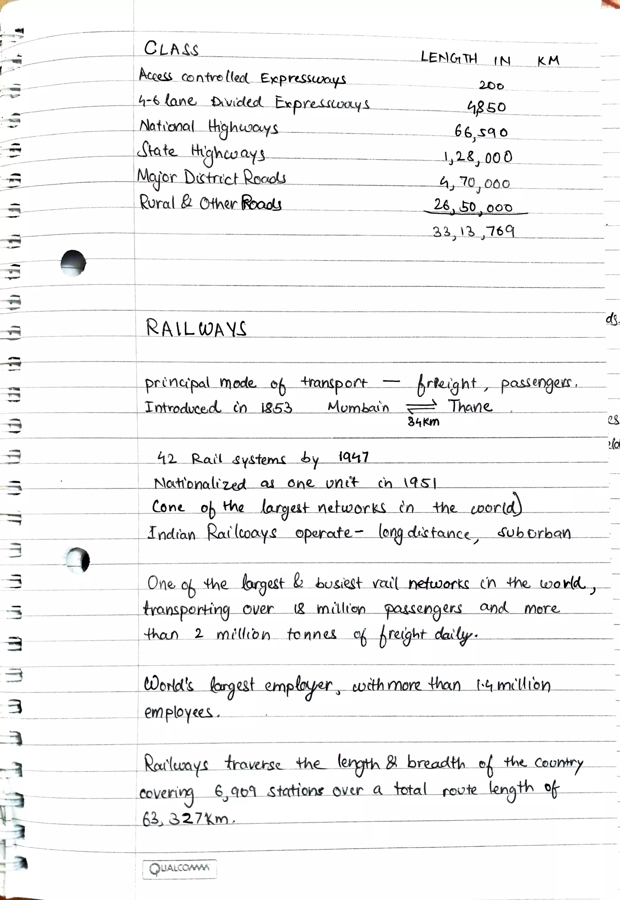 Transport: Notes - Geography | PDF