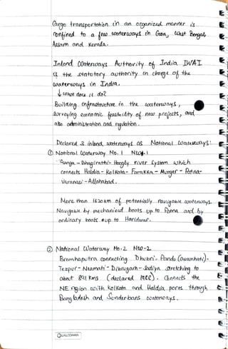 Transport: Notes - Geography | PDF
