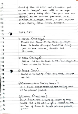 Transport: Notes - Geography | PDF