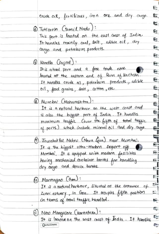 Transport: Notes - Geography | PDF