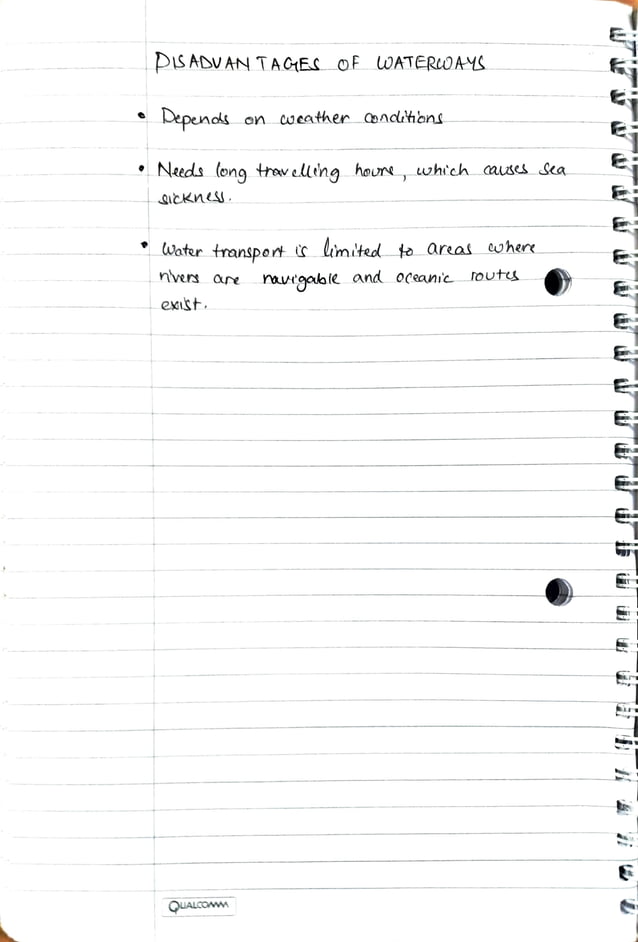 Transport: Notes - Geography | PDF