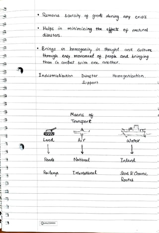 Transport: Notes - Geography | PDF