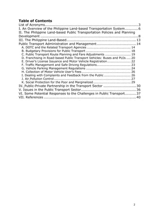 Land-Based Transport Governance in the Philippines: Focus on Metro ...