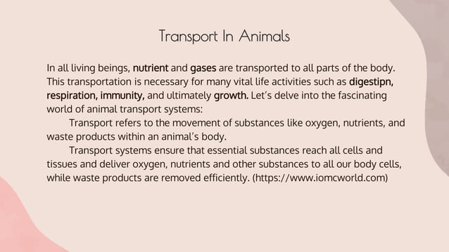 Transport In Animals[1].pptx Cambridge IGCSE | PPTX | Heart and ...