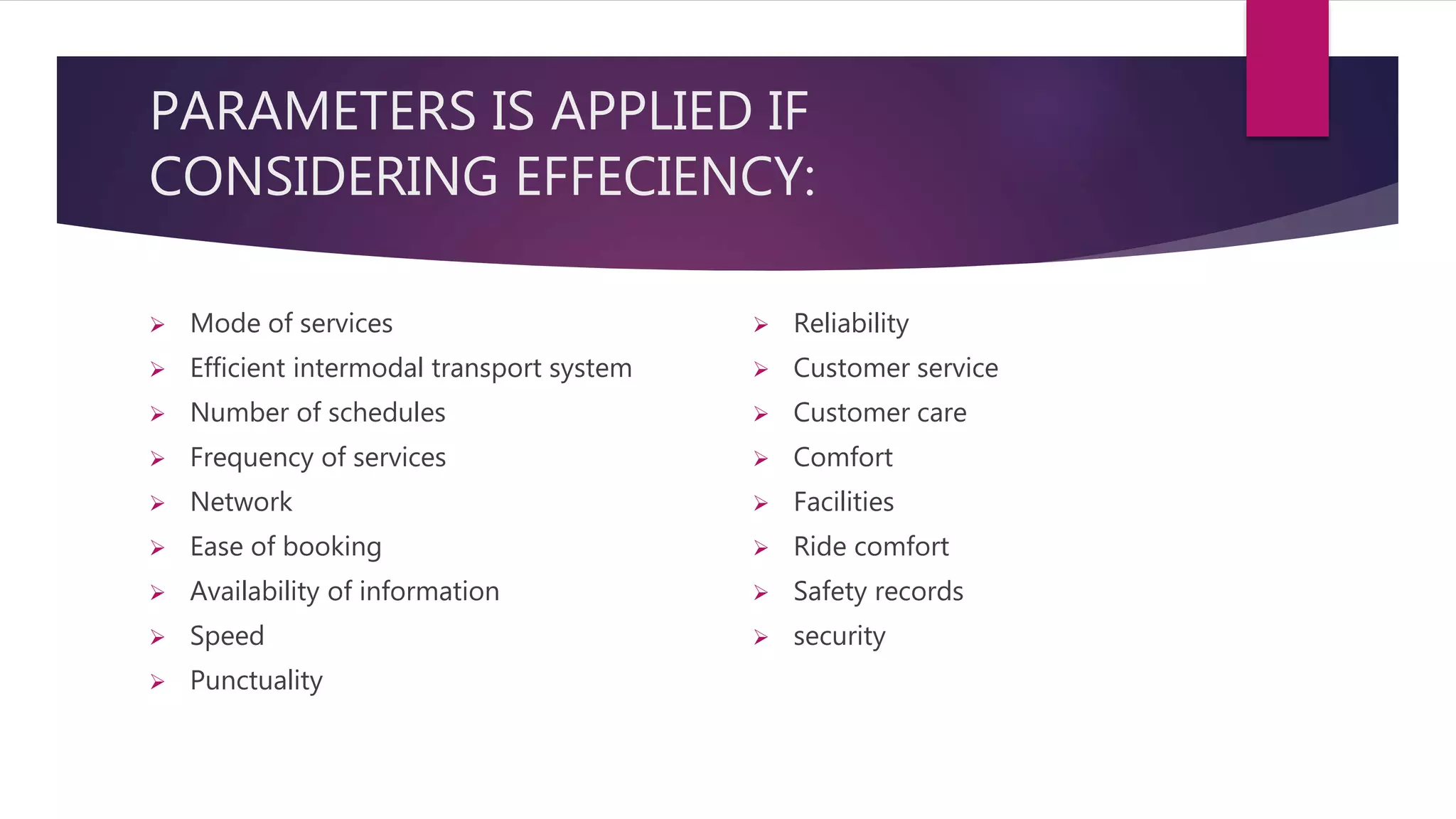 Transport in a prespective geographical and accessibility | PPT