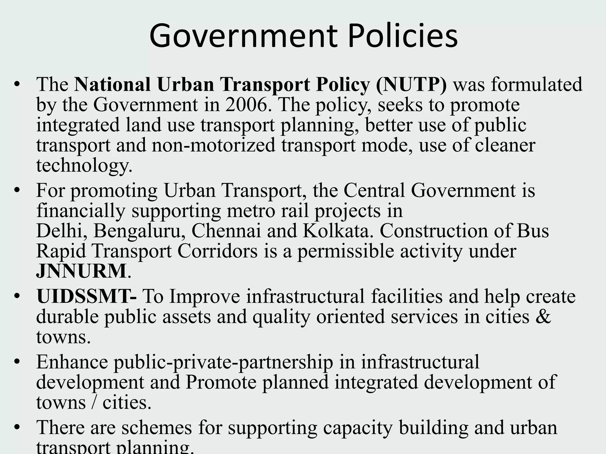 Transport infrastructure | PPTX