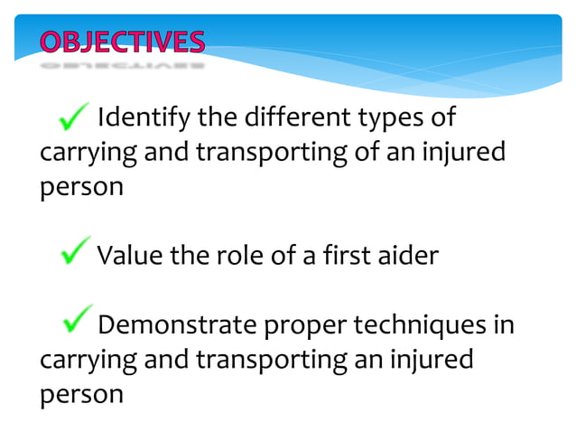 transporting a victim.pptx | First Aid | Injuries