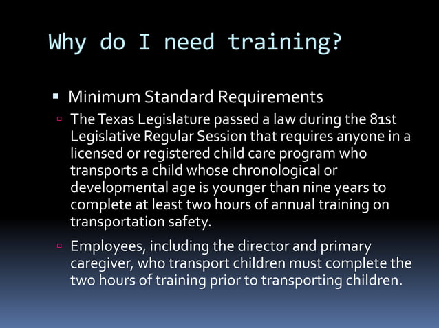 Transporting children safely 2018 | PPT