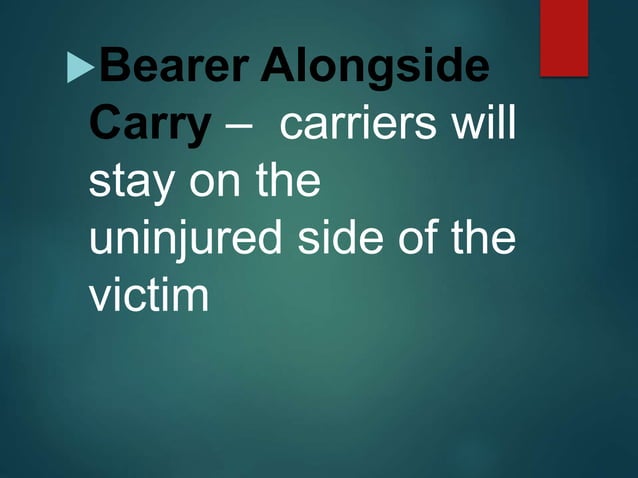 transporting the victim.pptx | First Aid | Injuries
