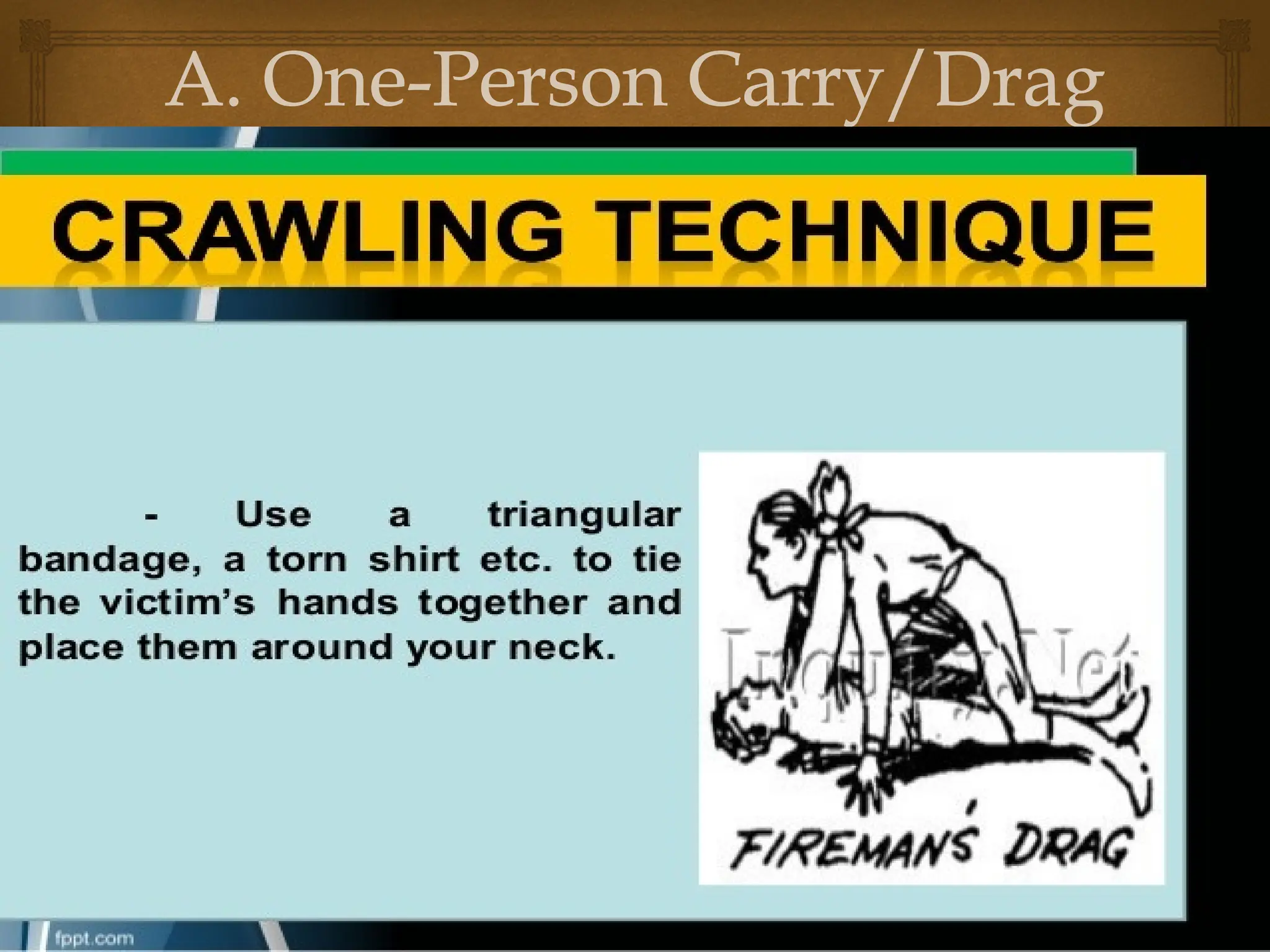 Transporting the Victim (Drag and Carry Techniques) | PPTX