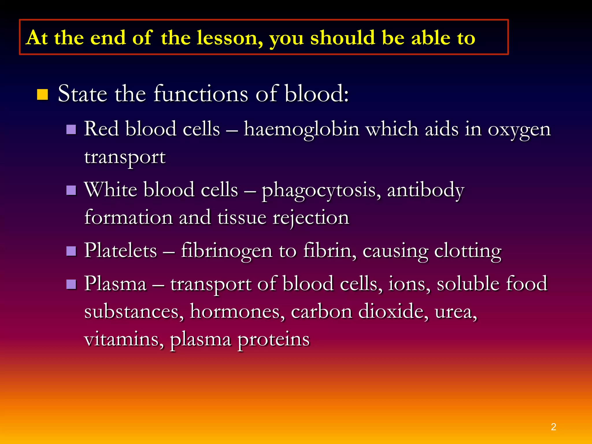 Red blood cells in Blood | PDF