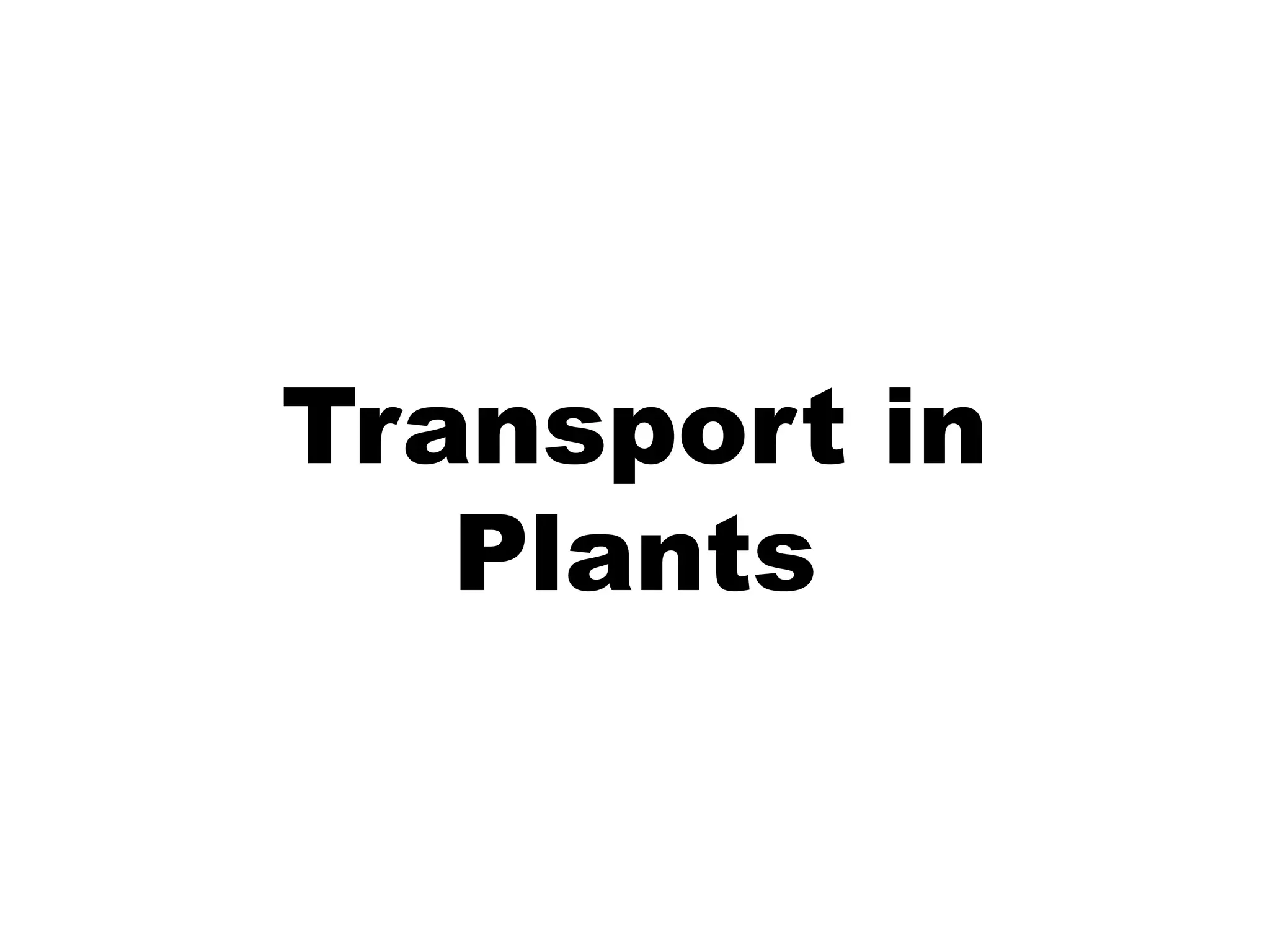 Transport in Plants-Vascular System-Xylem and Phloem | PPT