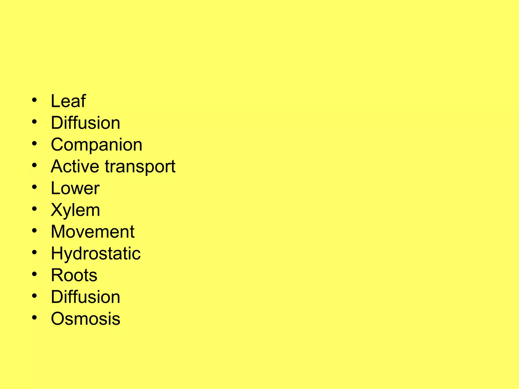 Transport in plants 7 translocation of assimilates | PPT