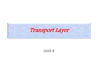 Transport layer | PPT