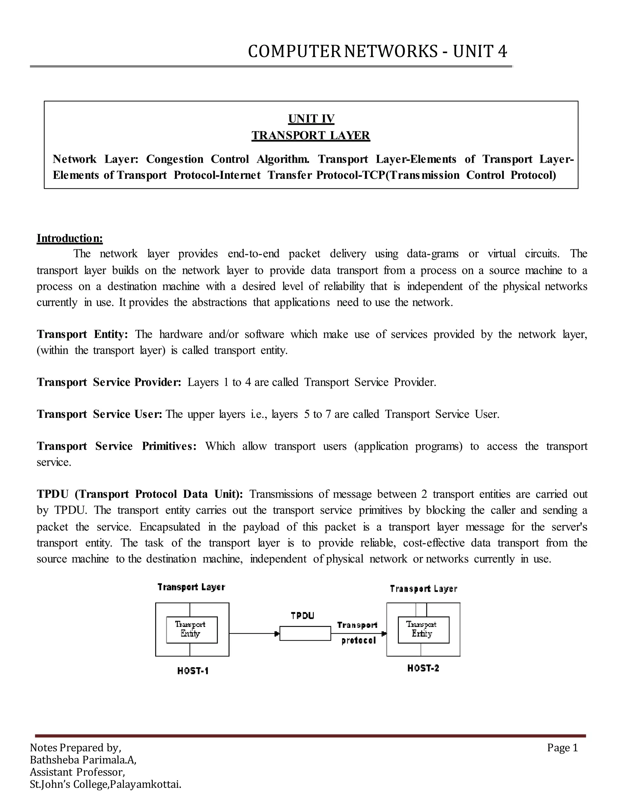 Transport layer | DOCX