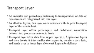 Communication networks transport layer ppt | PPT