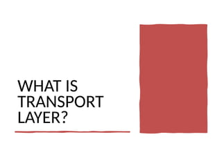 transport Layer in Computer Networks Pptx | PPT