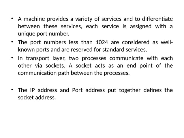 transport Layer in Computer Networks Pptx | PPT