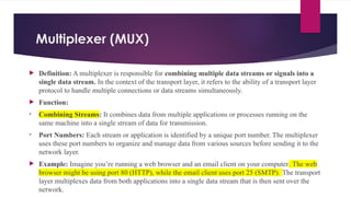 Understanding the Transport Layer: MUX, DEMUX, Process-to-Process ...