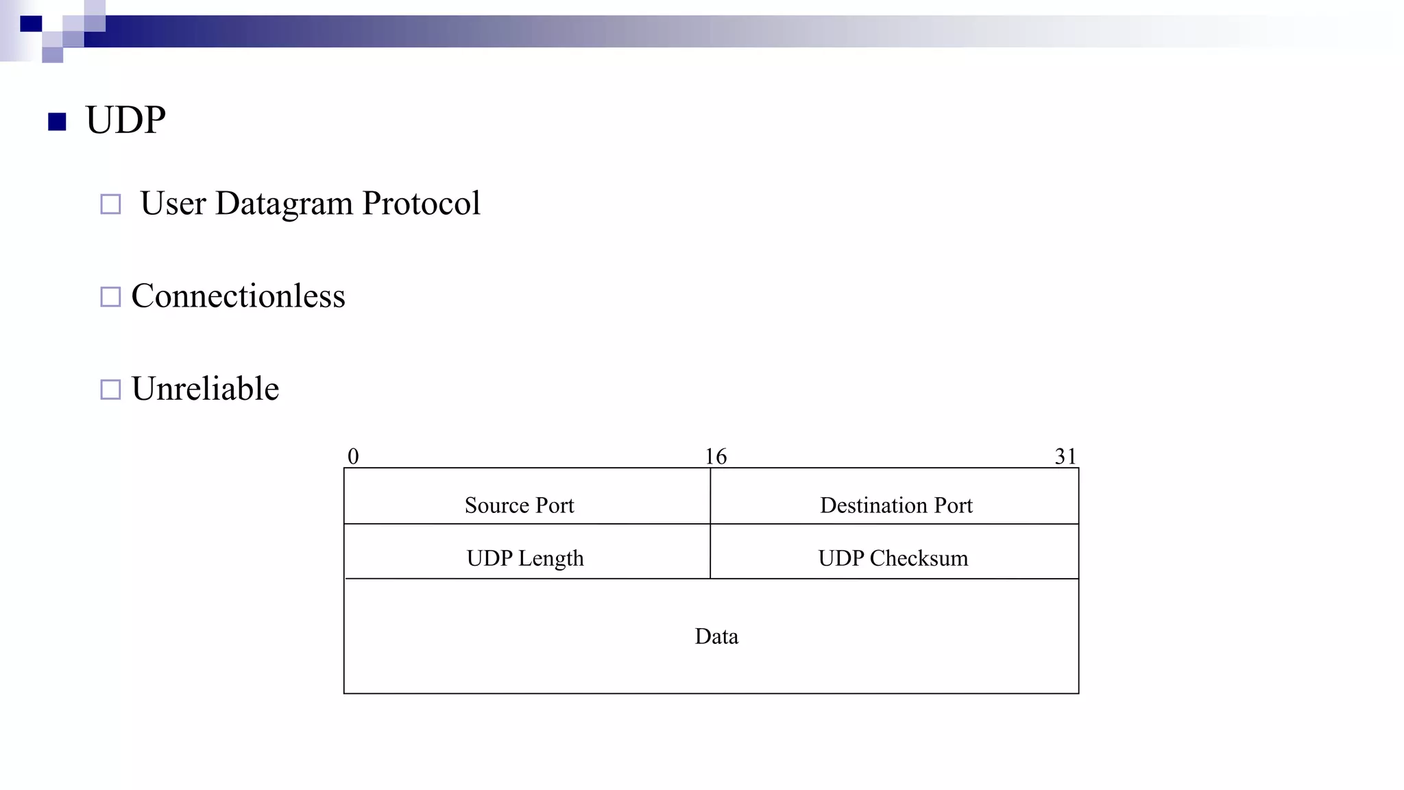 Transport Layer in Computer Networks (TCP / UDP / SCTP) | PPTX