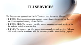 Transport layer interface | PPTX