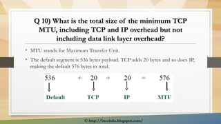 Transport Layer Numericals | PDF