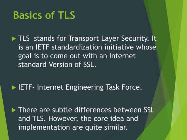 Transport Layer Security (TLS) | PPTX | Internet | Computing