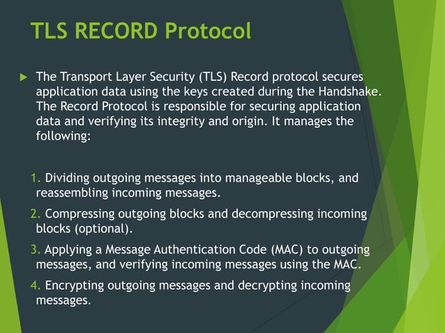 Transport Layer Security Tls Pptx