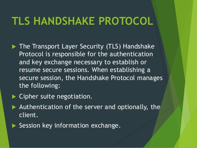 Transport Layer Security (TLS) Transport Layer Security (TLS)