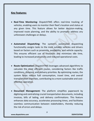 Transport Management System.pdf | Logistics and Transportation Industry | Industries