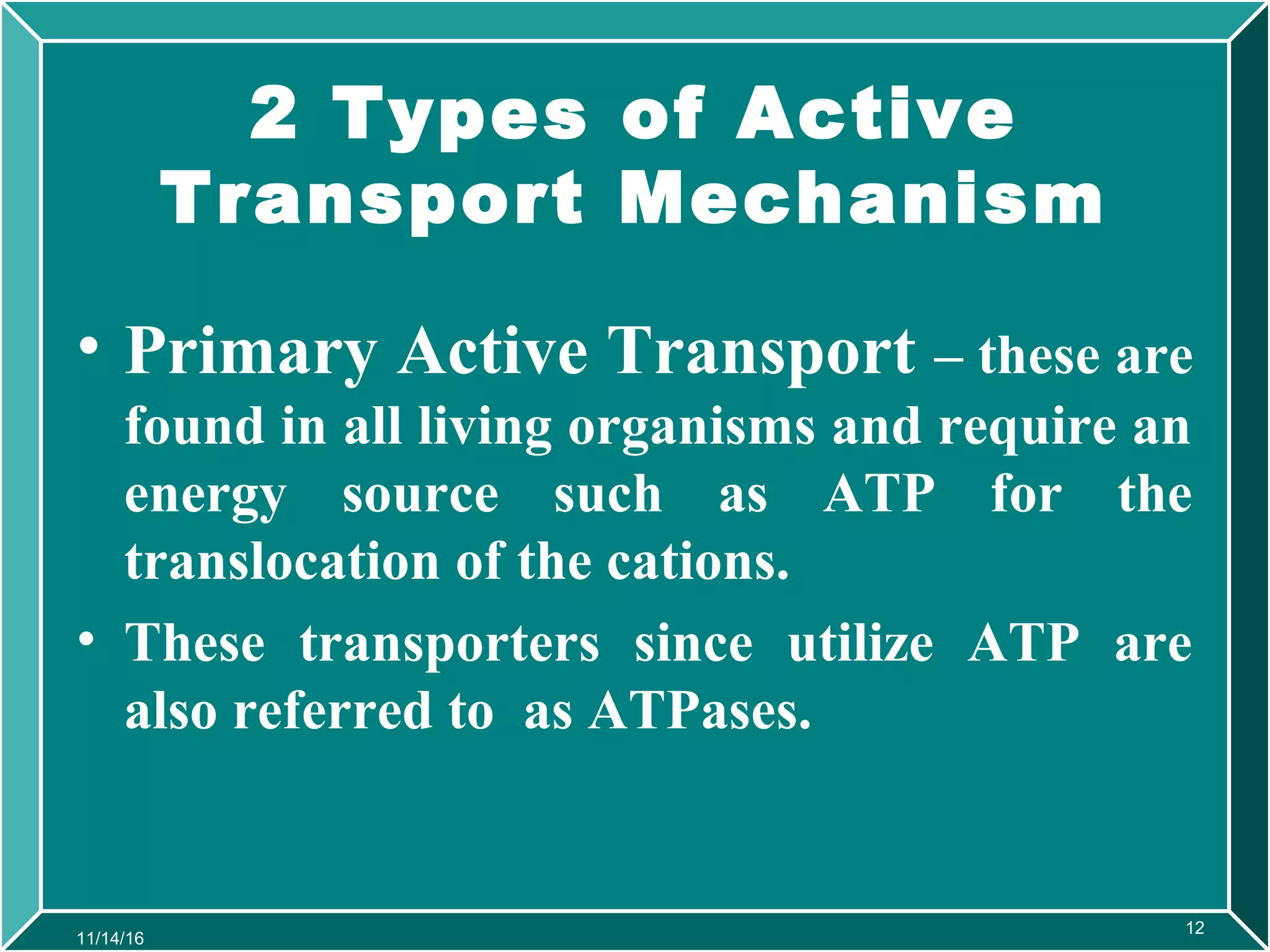 Transport mechanism | PPT