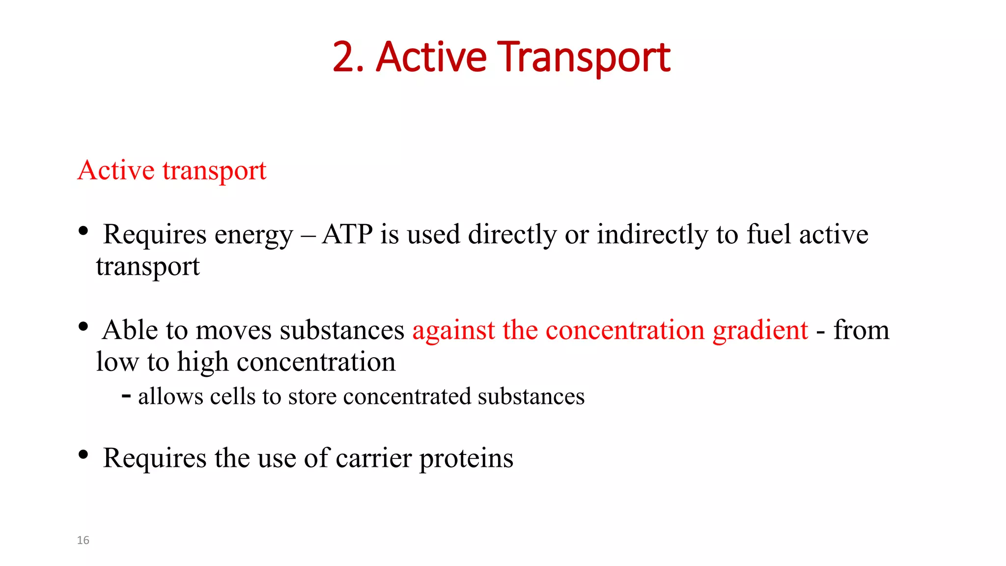 Transport of material across the cell membrane | PPTX