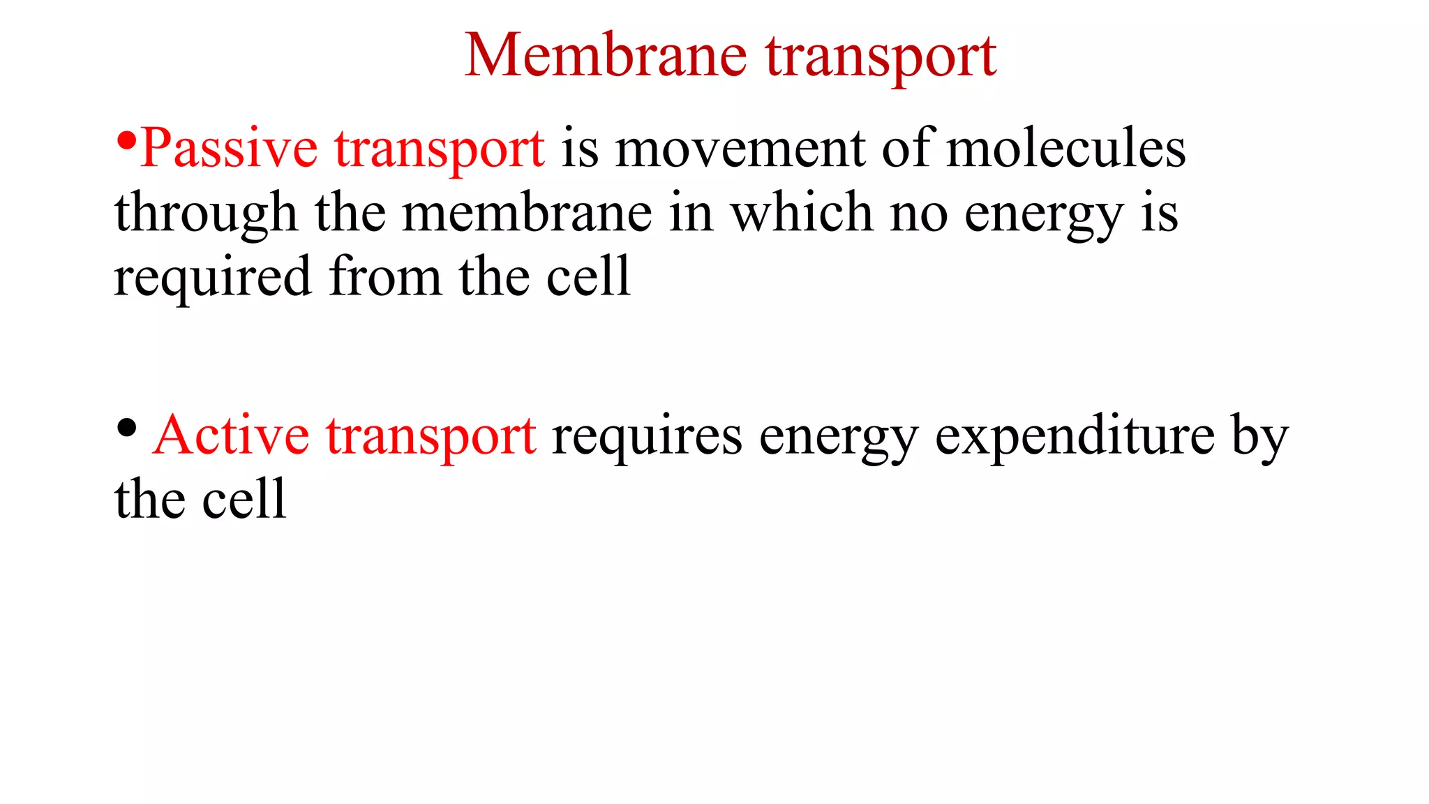 Transport of material across the cell membrane | PPTX