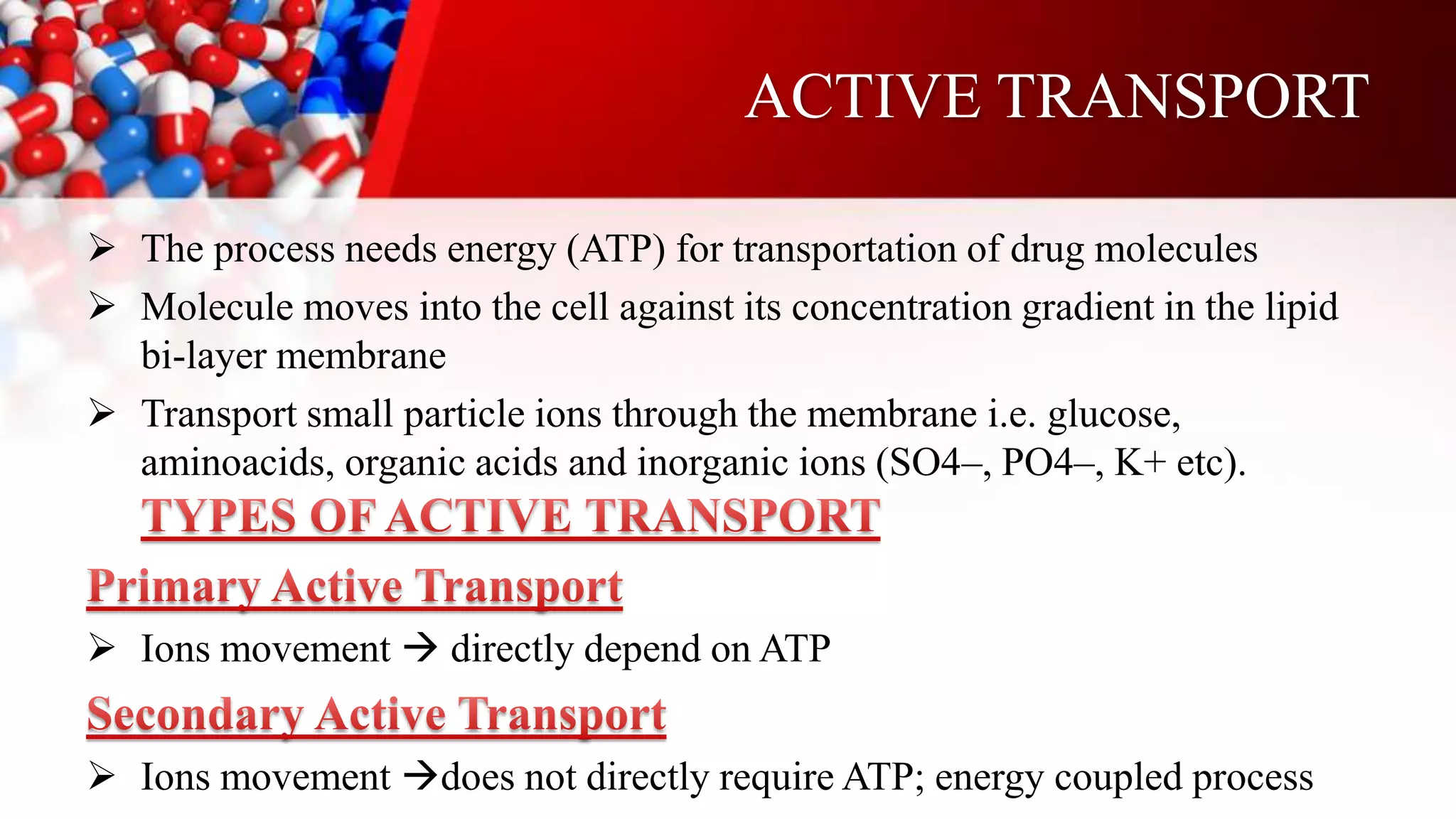 Transport mechanism biopharma | PPTX