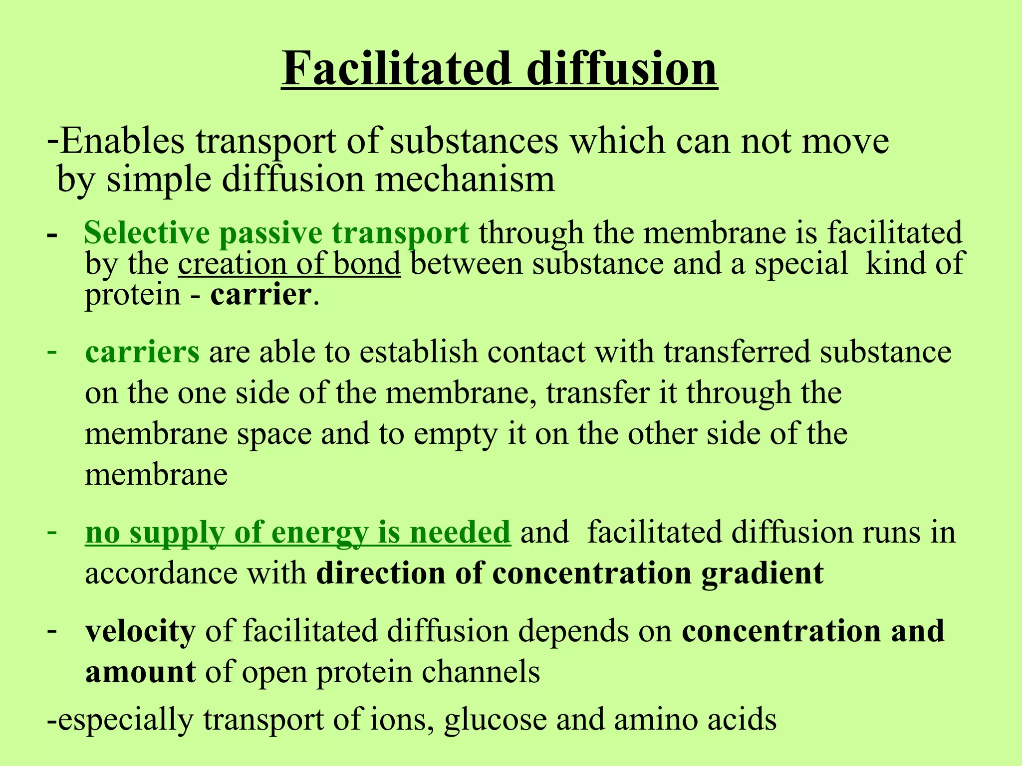 The properties of biological fluids and features of transport through ...
