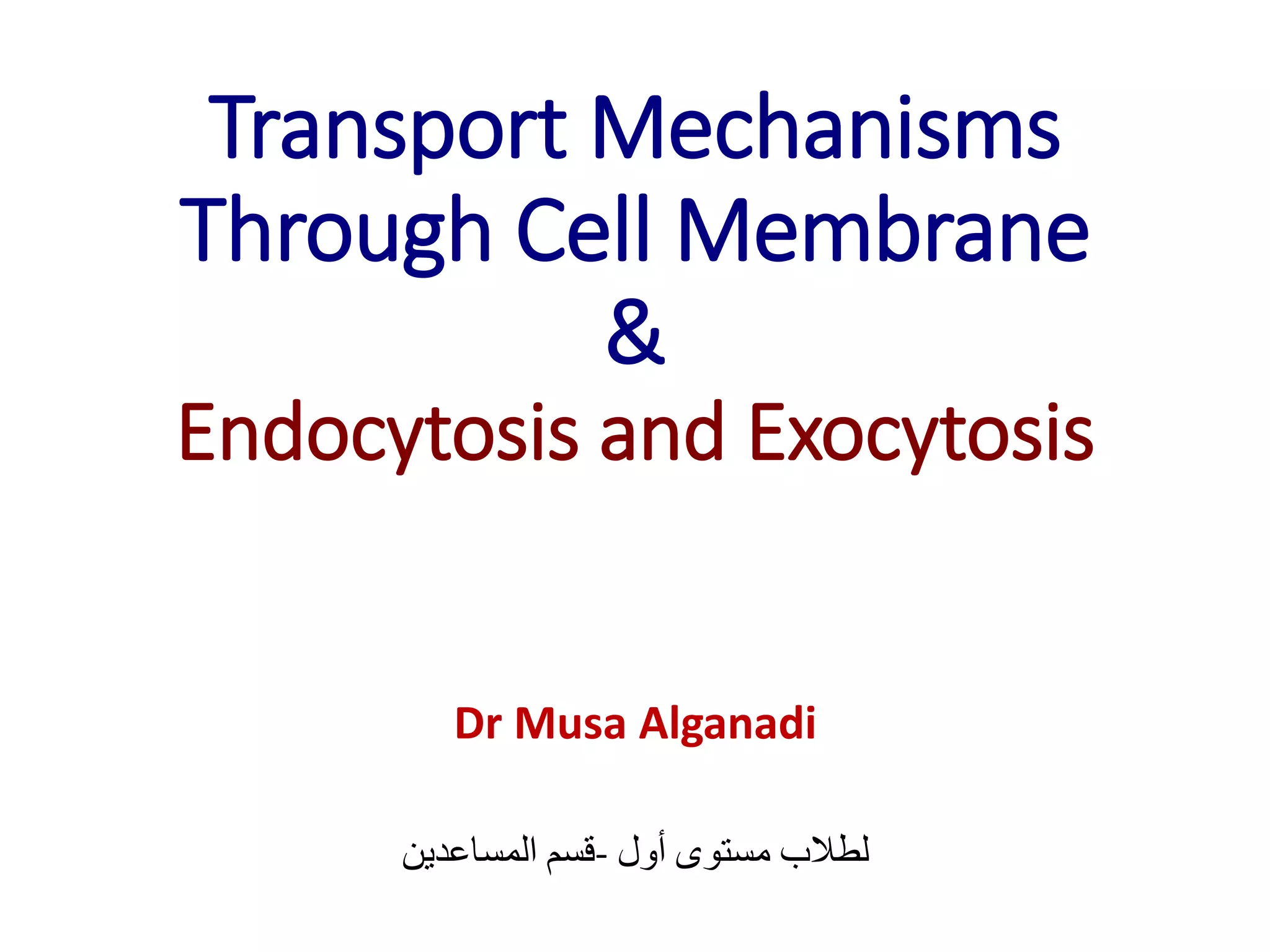 Transport Mechanisms & Endo and Exo.pptx