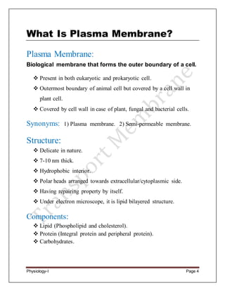 Transport membrane | DOCX