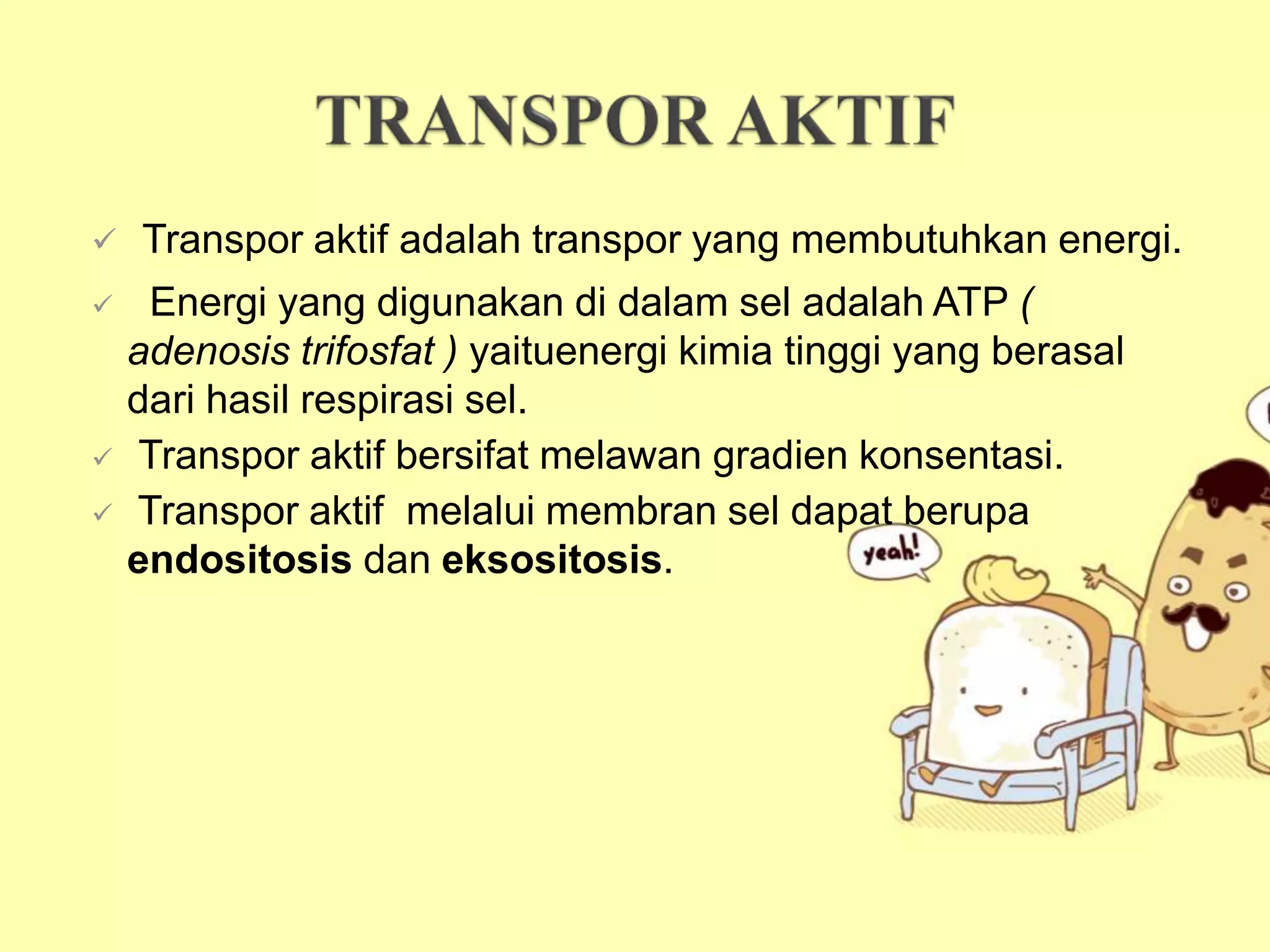 Transport membran sel | PPTX