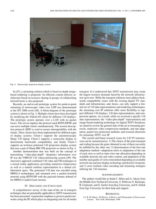 Transport methods in 3DTV--A Survey | PDF