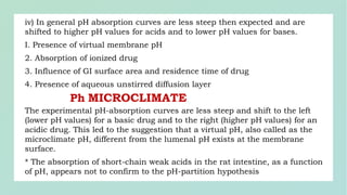 Properties of GI tract, pH partition hypothesis | PPTX