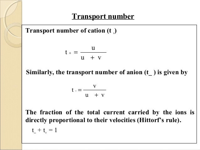 Transport number