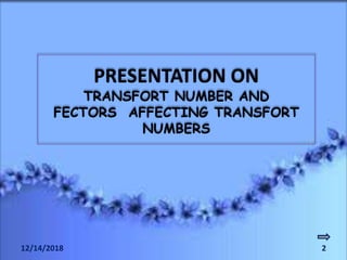 Transport number | PPTX